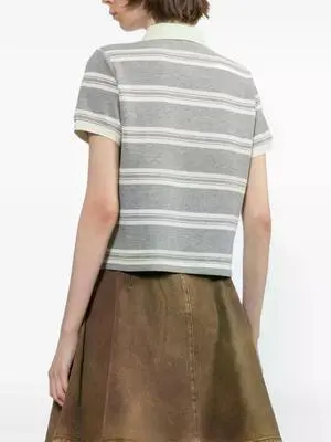 AAPE BY *A BATHING APE Striped Polo Shirt - Grey