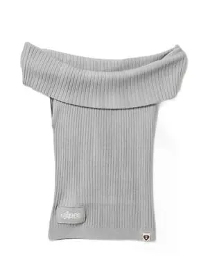 AAPE BY *A BATHING APE Off-the-shoulder Ribbed-knit Sweater