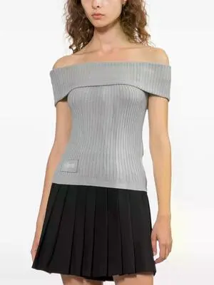 AAPE BY *A BATHING APE Off-the-shoulder Ribbed-knit Sweater