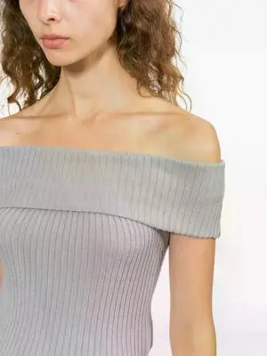 AAPE BY *A BATHING APE Off-the-shoulder Ribbed-knit Sweater