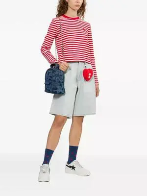 AAPE BY *A BATHING APE Apee™ A Bathing Ape® Horizontal-stripe Heart-patch T-shirt