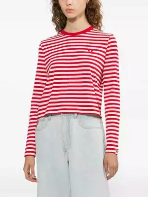 AAPE BY *A BATHING APE Apee™ A Bathing Ape® Horizontal-stripe Heart-patch T-shirt