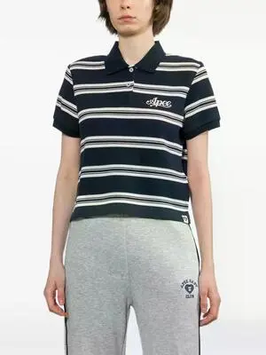 AAPE BY *A BATHING APE Apee™ A Bathing Ape® Striped Polo Shirt - Blue