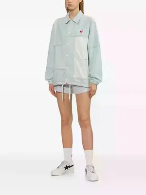 AAPE BY *A BATHING APE Apee™ A Bathing Ape® Indigo Logo Patch Denim Jacket