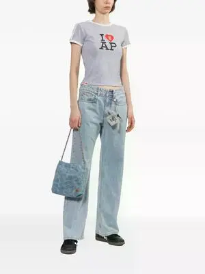 AAPE BY *A BATHING APE Apee™ A Bathing Ape® Melange Effect Logo Print T-shirt