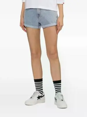 AAPE BY *A BATHING APE Apee™ A Bathing Ape® Indigo Logo-patched Denim Shorts