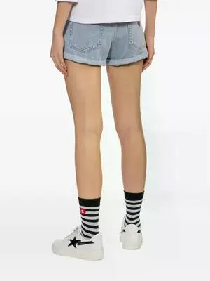 AAPE BY *A BATHING APE Apee™ A Bathing Ape® Indigo Logo-patched Denim Shorts