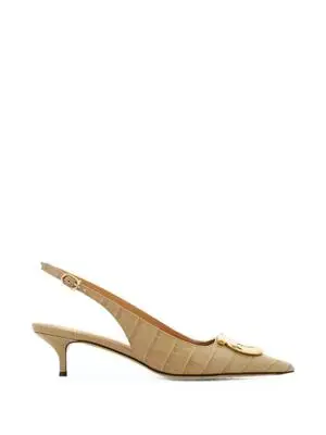 FERRAGAMO Maxi Gancini Slingback Pumps