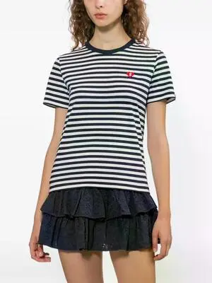 AAPE BY *A BATHING APE Apee™ A Bathing Ape® Striped Heart-patch T-shirt