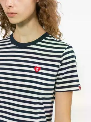 AAPE BY *A BATHING APE Apee™ A Bathing Ape® Striped Heart-patch T-shirt