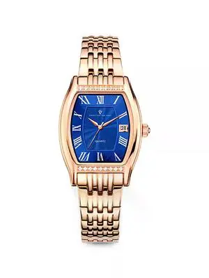 CHRISTIAN VAN SANT Gemma 34mm Watch With Dial And Crystal Embellishments - Blue