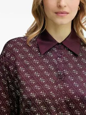 Guess Monogram Print Button-up Shirt