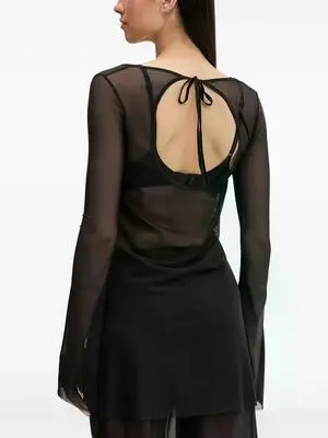 Bond Eye Cut-out Long-sleeve Beach Cover