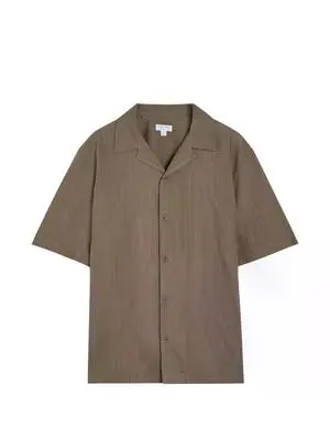 Sunspel Stripe-pattern Camp-collar Shirt