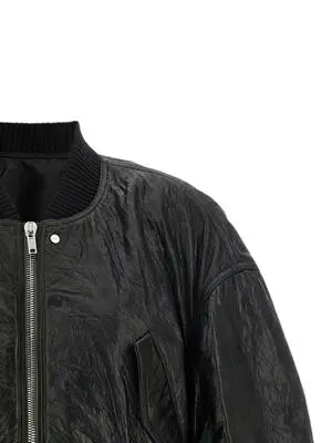 Rick Owens Cropped Flight Bomber Jacket - Black