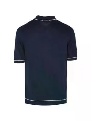 TOMBOLINI Ribbed-knit Tipped Polo Shirt