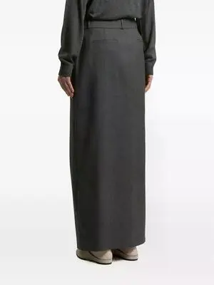 Peserico Pleated Maxi Skirt With Front Slit
