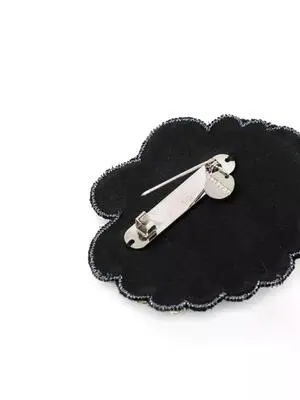 Dice Kayek Crystal-embellished Shell Brooch
