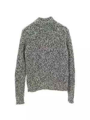 Saint Laurent Rib-knit Wool Mock Neck Sweater