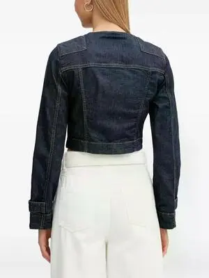 BLUGIRL Zip-up Cropped Denim Jacket