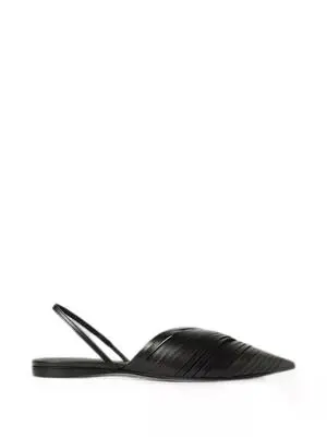 Emporio Armani Laser-cut Slingback Flat Pumps