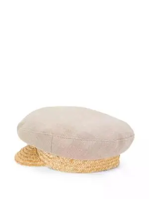 Alberta Ferretti Woven-trim Hat
