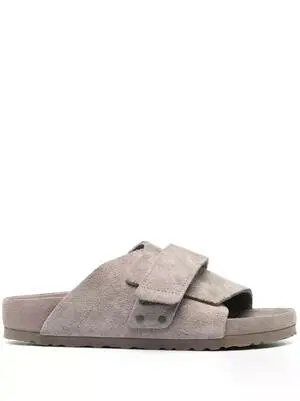 BIRKENSTOCK Kyoto Suede Slides - Neutrals