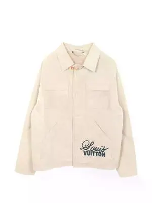 LOUIS VUITTON Logo Embroidered Shirt Jacket