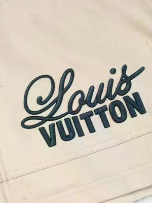 LOUIS VUITTON Logo Embroidered Shirt Jacket