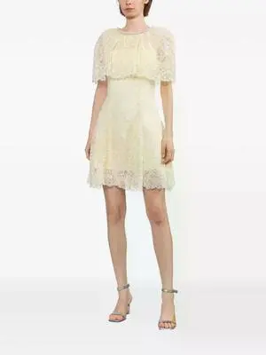 SELF-PORTRAIT Crystal-embellished Lace Mini Dress