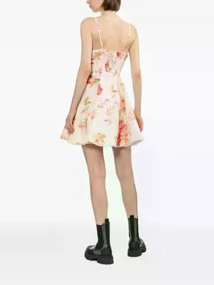 Zimmermann Floral Print V-neck Dress - Neutrals