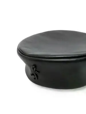 Ruslan Baginskiy Logo Plaque Leather Beret