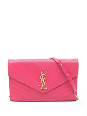 Saint Laurent Cassandre Envelope Crossbody Bag - Pink