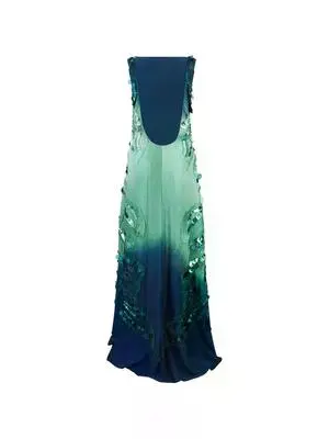 Alberta Ferretti Sequinned Silk Maxi Dress
