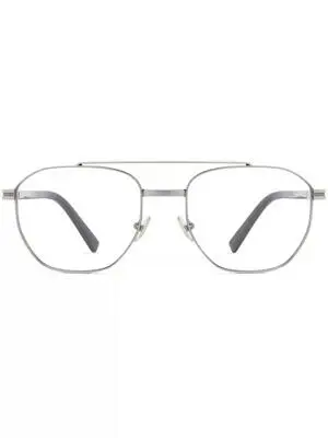 Zegna Pilot-frame Eyeglasses - Silver