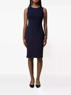 Ralph Lauren Navy Sleeveless Sheath Midi Dress