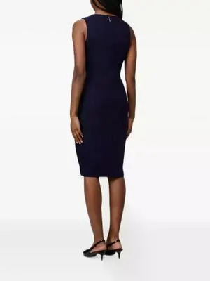Ralph Lauren Navy Sleeveless Sheath Midi Dress
