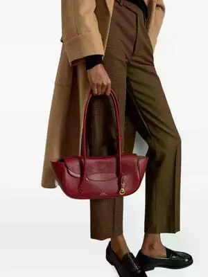 Polo Ralph Lauren Blaze Grained Leather Tote Bag - Red