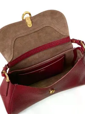 Polo Ralph Lauren Blaze Grained Leather Tote Bag - Red