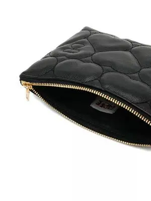 AAPE BY *A BATHING APE Heart Quilted Wallet - Black
