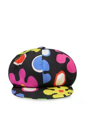 Moschino Floral Print Cap - Black