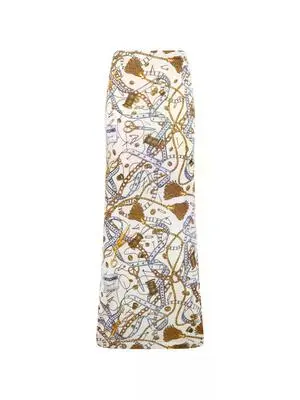 Moschino Graphic Print Maxi Skirt