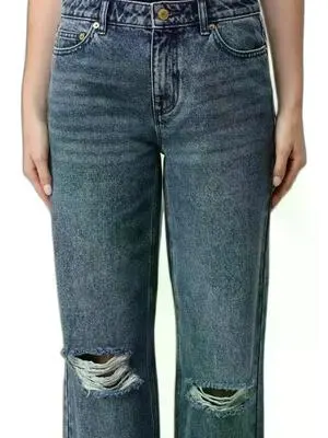 Michael Kors Distressed Frayed Jeans