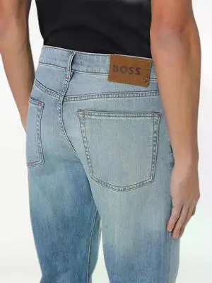 BOSS Straight-leg Jeans With Logo Patch