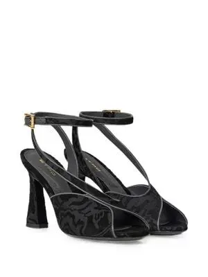 Etro High-heeled Paisley Jacquard Sandals