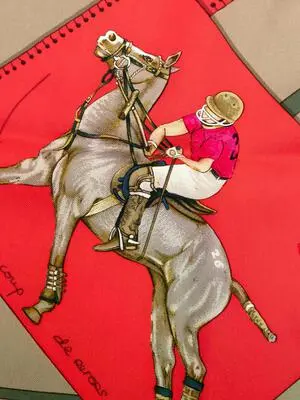Hermès 1978-1987 Le Monde Du Polo Silk Scarf 90 Scarves