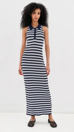 ROWING BLAZERS Halter Polo Maxi Dress