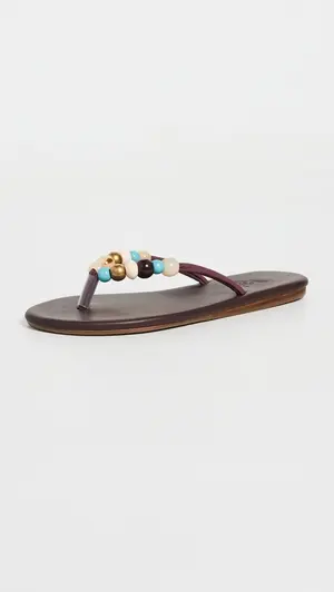 ANCIENT GREEK SANDALS Saionara Bead Flip Flops