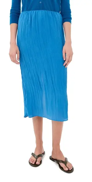 Tibi The Crinkle Slip Skirt - Bright Blue