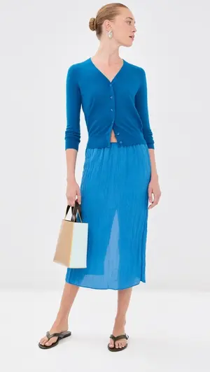 Tibi The Crinkle Slip Skirt